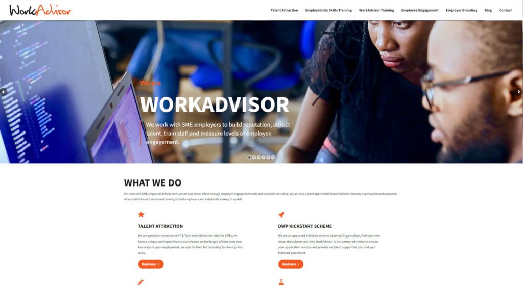 WorkAdvisor WordPress build - ALS Digital - Digital agency in Fareham